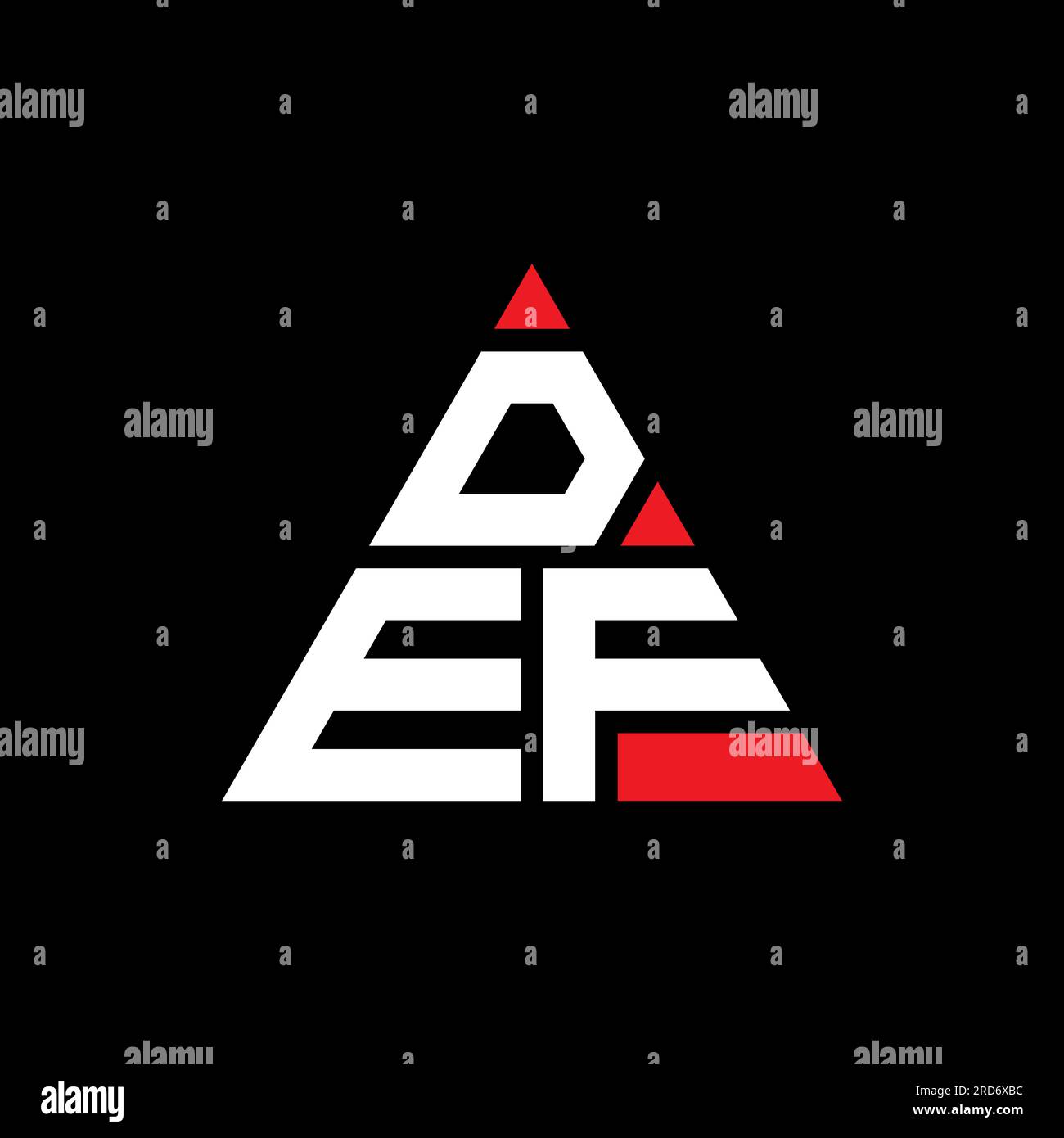 DEF triangle letter logo design with triangle shape. DEF triangle logo ...