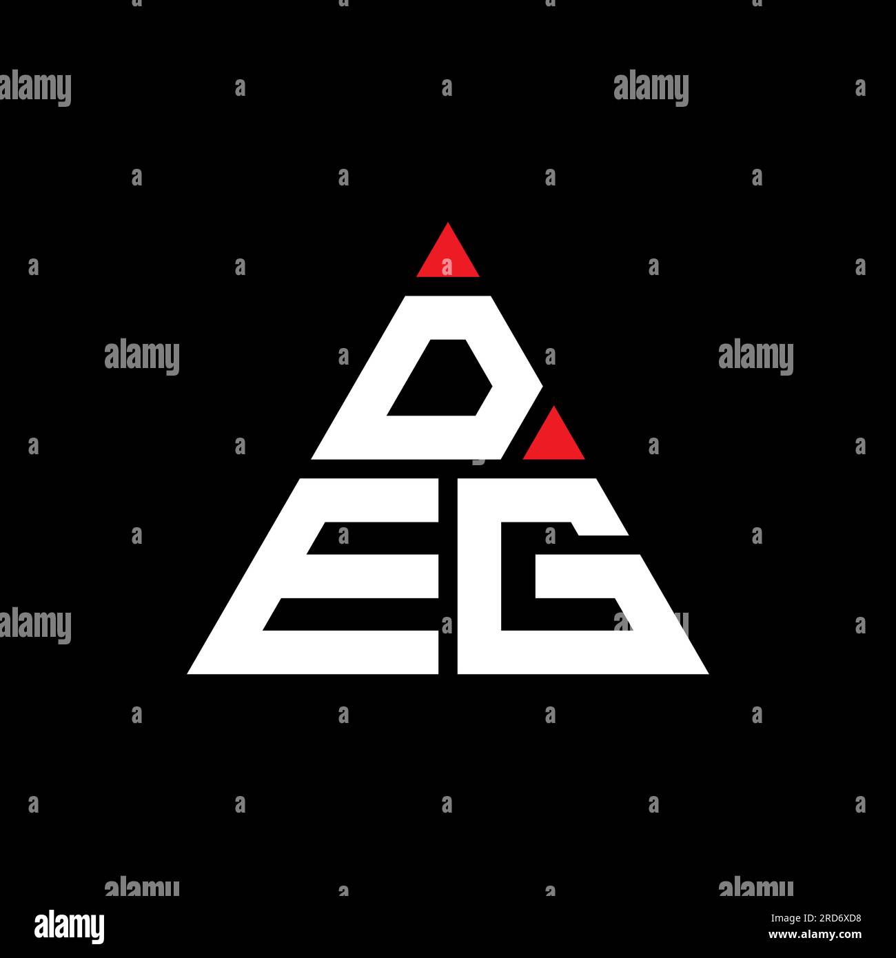 DEG triangle letter logo design with triangle shape. DEG triangle logo ...