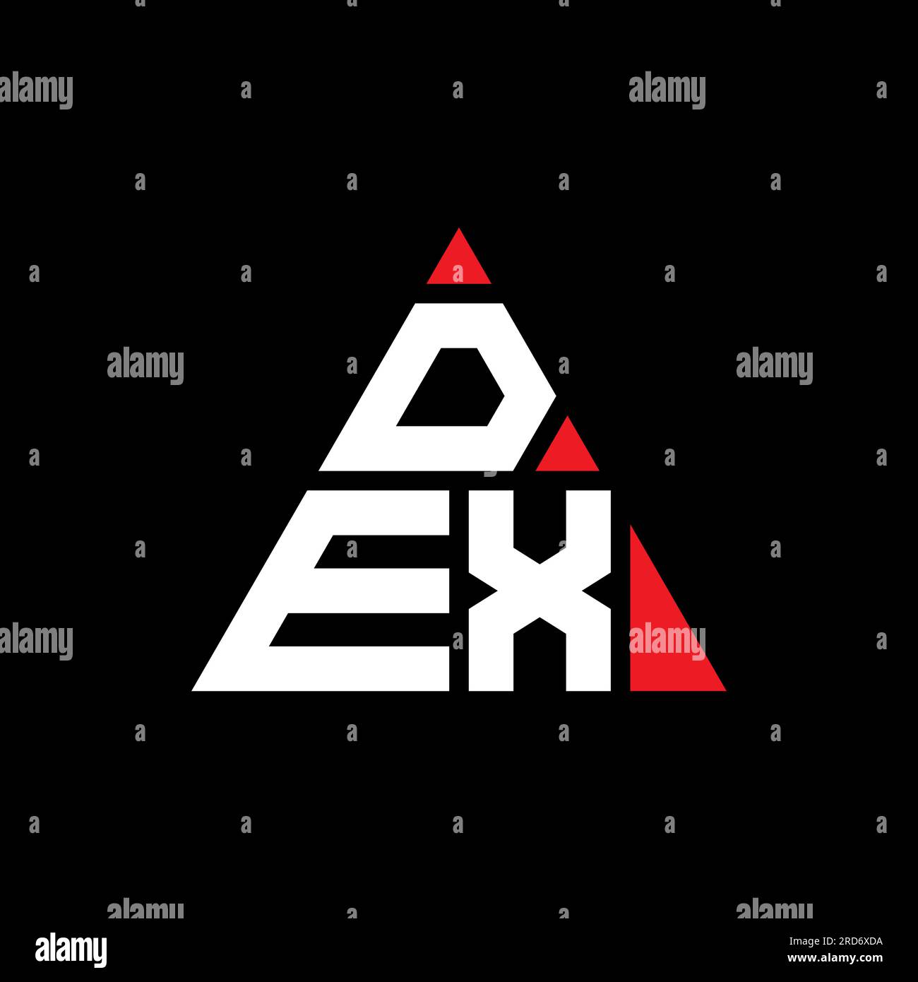 DEX triangle letter logo design with triangle shape. DEX triangle logo ...