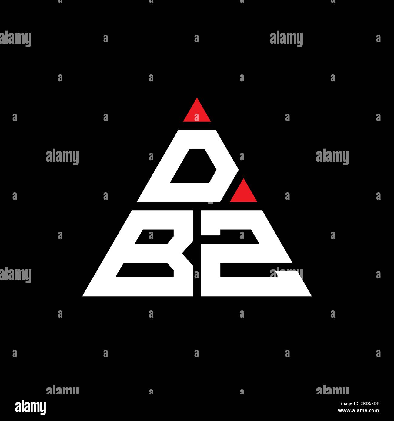 DBZ triangle letter logo design with triangle shape. DBZ triangle logo ...