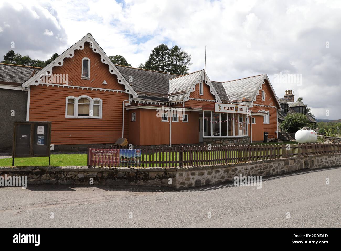 Exterior of Braemar Village Hall Scotland July 2023 Stock Photo - Alamy