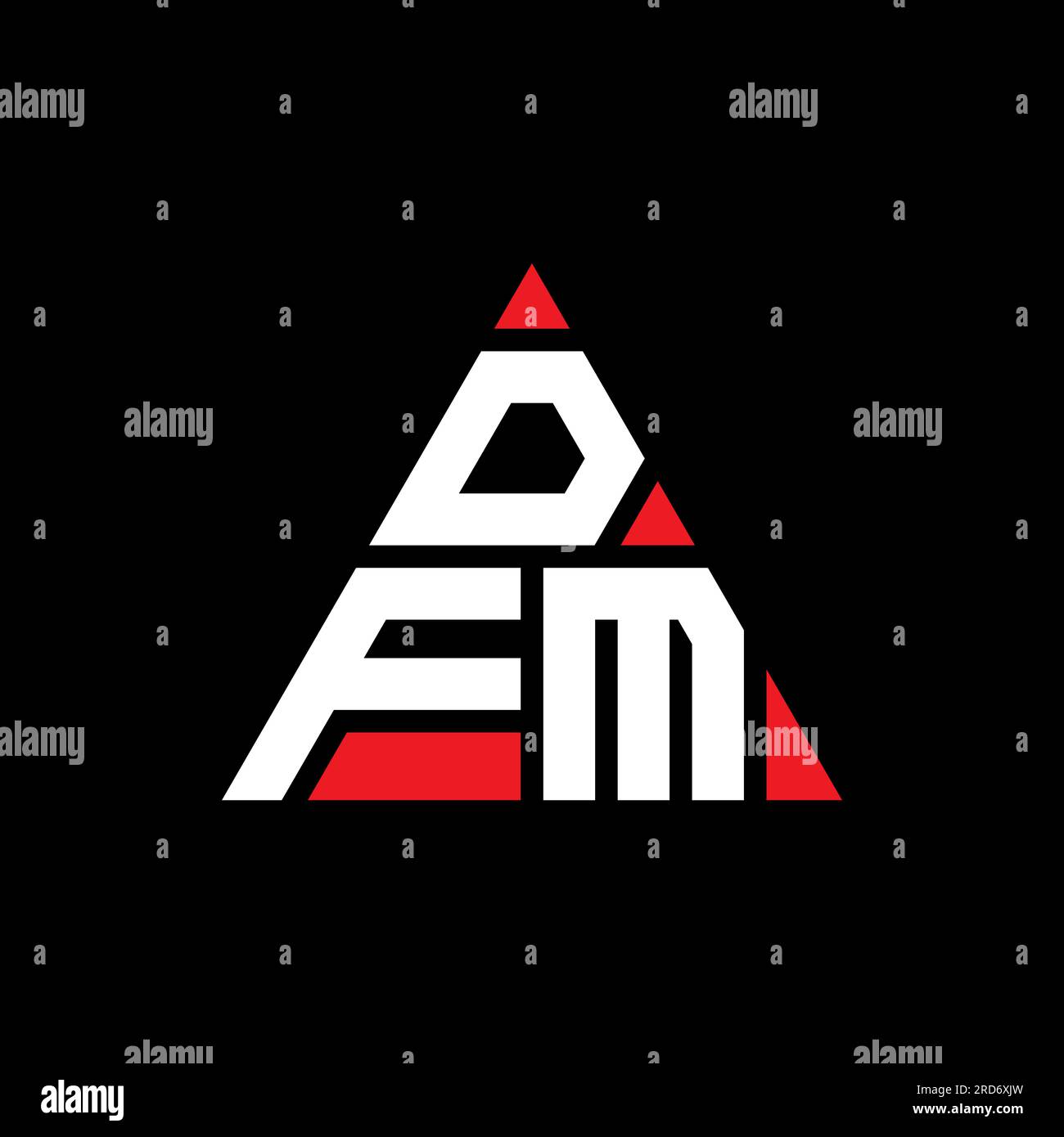 DFM triangle letter logo design with triangle shape. DFM triangle logo ...