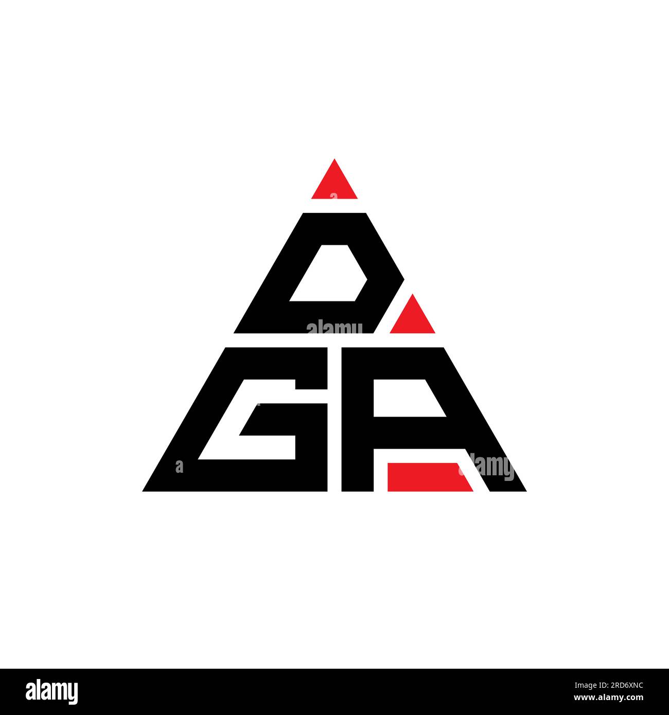 DGA triangle letter logo design with triangle shape. DGA triangle logo ...
