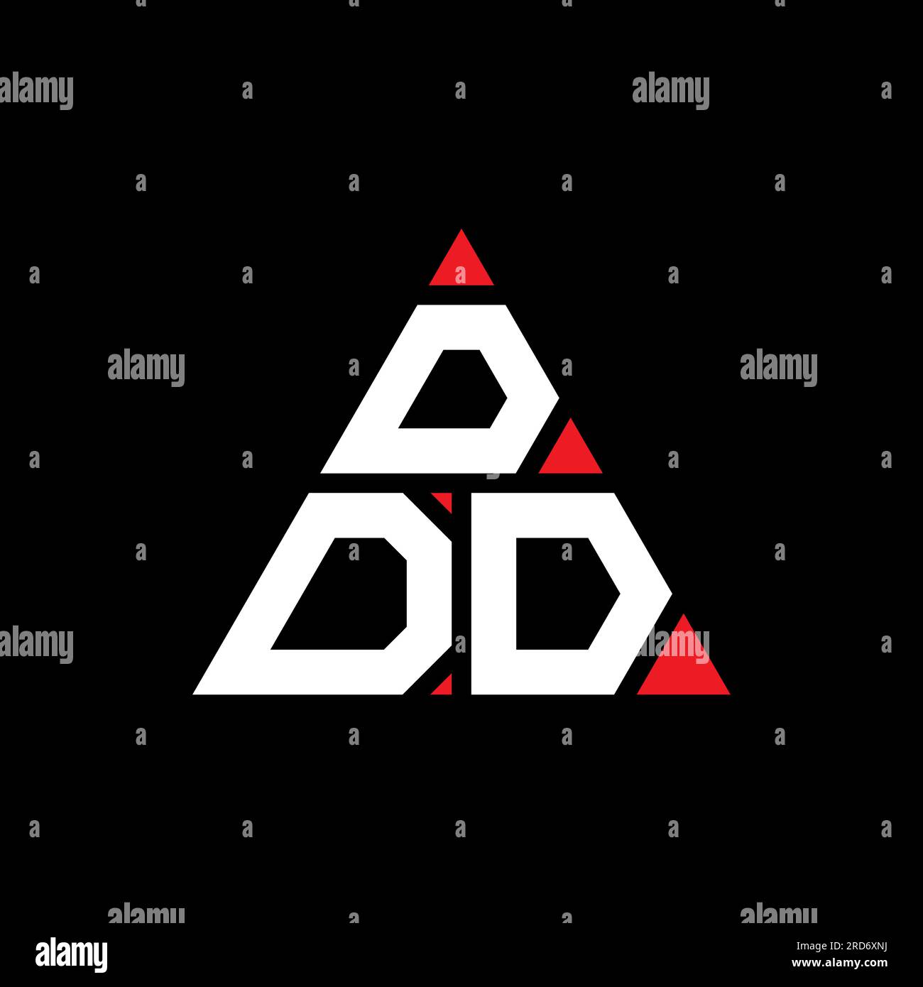 DDD triangle letter logo design with triangle shape. DDD triangle logo ...