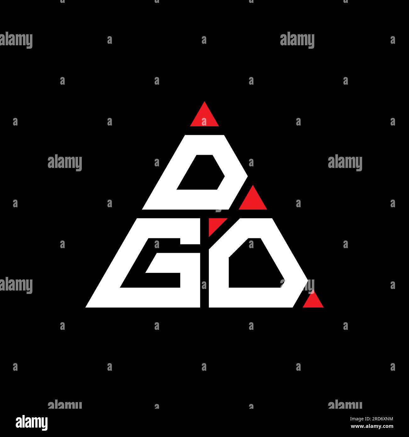 DGO triangle letter logo design with triangle shape. DGO triangle logo ...