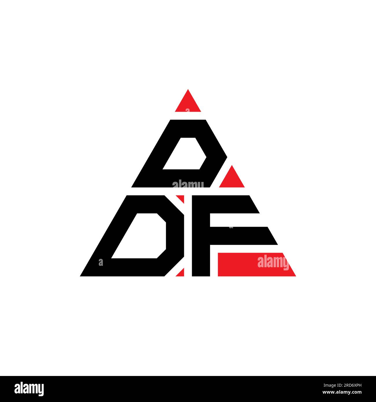 DDF triangle letter logo design with triangle shape. DDF triangle logo ...