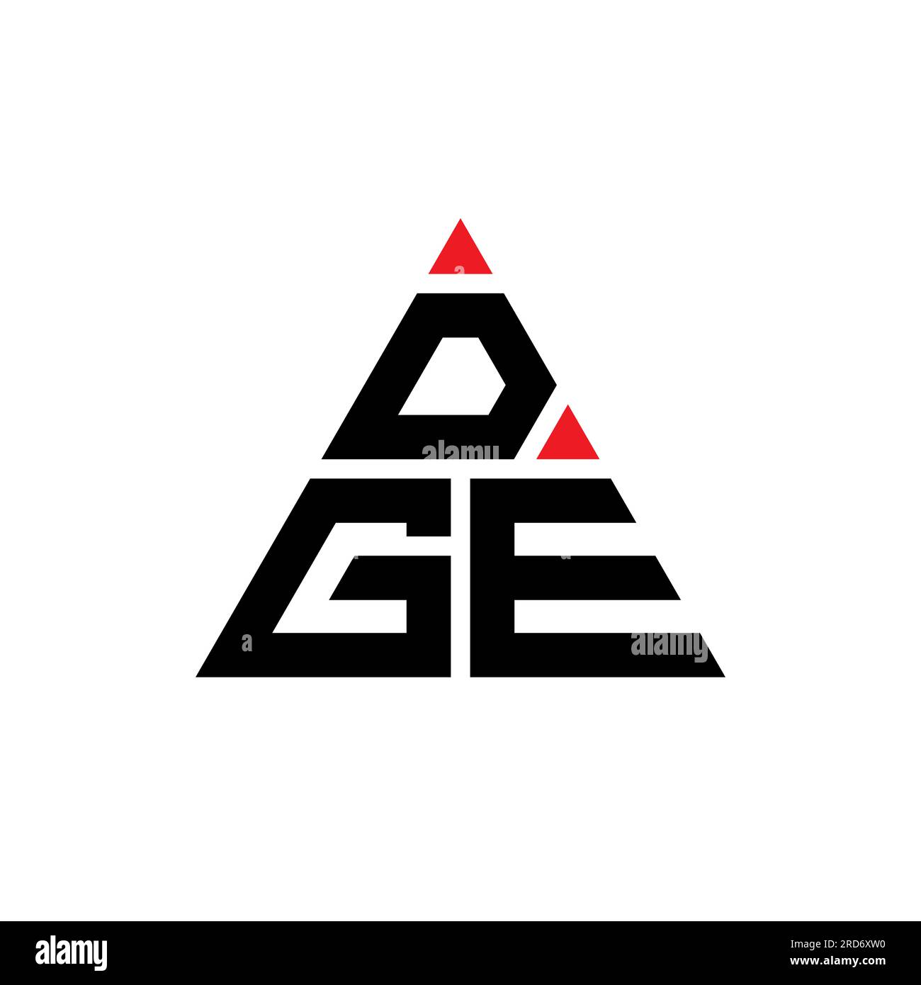 DGE triangle letter logo design with triangle shape. DGE triangle logo design monogram. DGE ...