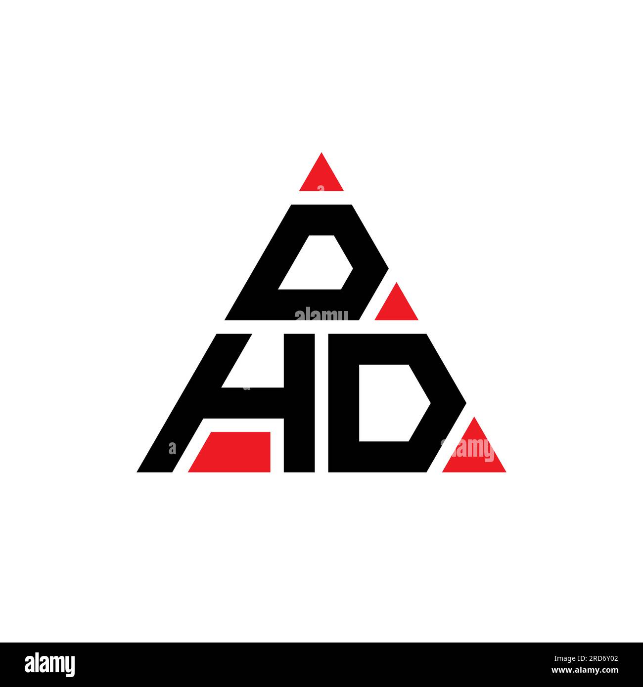 DHD triangle letter logo design with triangle shape. DHD triangle logo ...