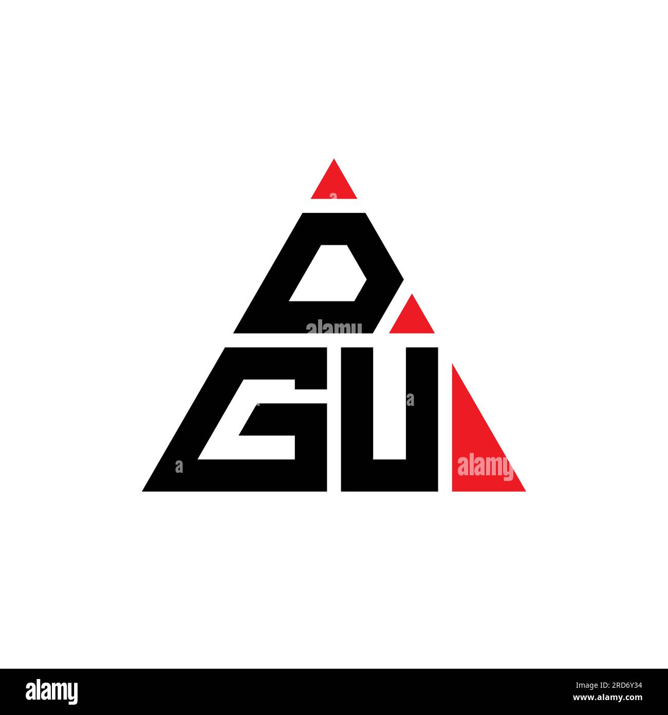DGU triangle letter logo design with triangle shape. DGU triangle logo ...