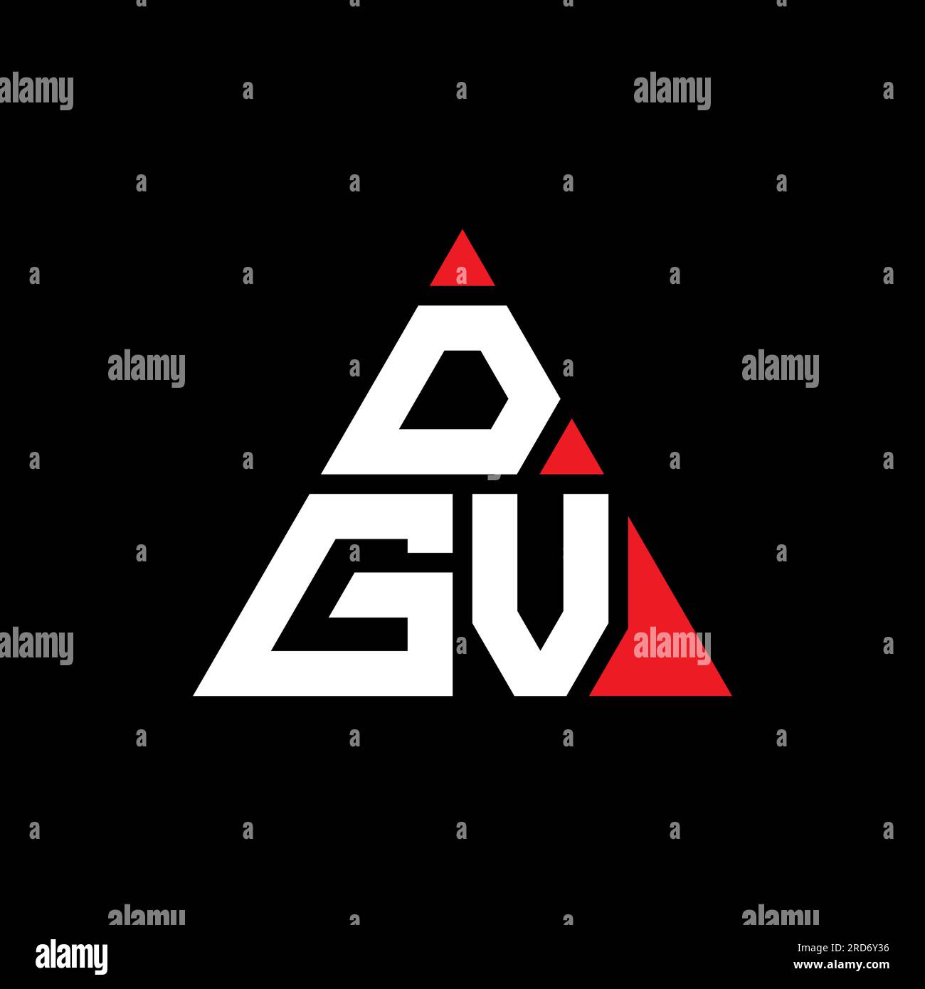 DGV triangle letter logo design with triangle shape. DGV triangle logo ...