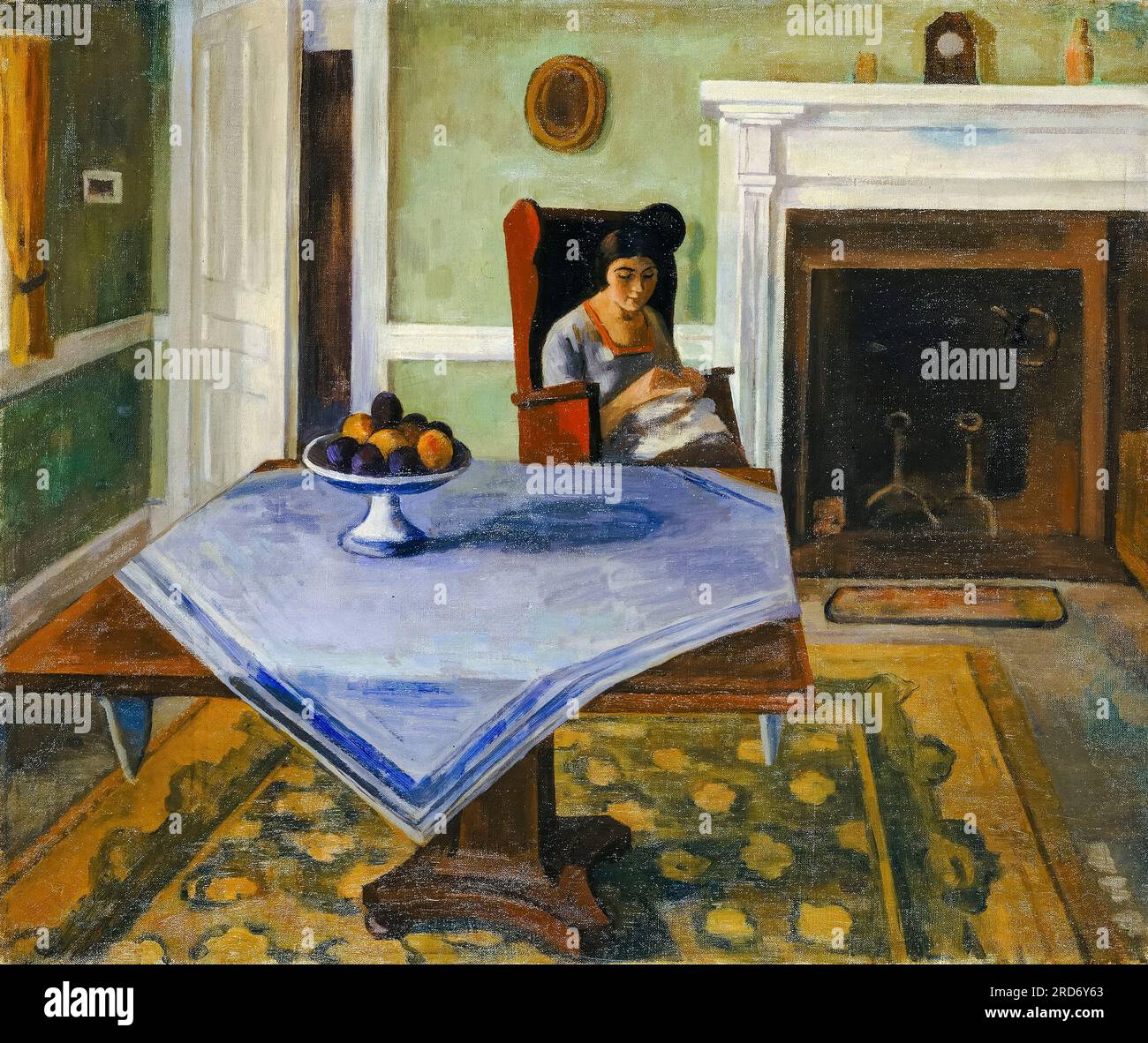 Samuel Halpert painting, Farm Interior, oil on canvas, circa 1924 Stock ...