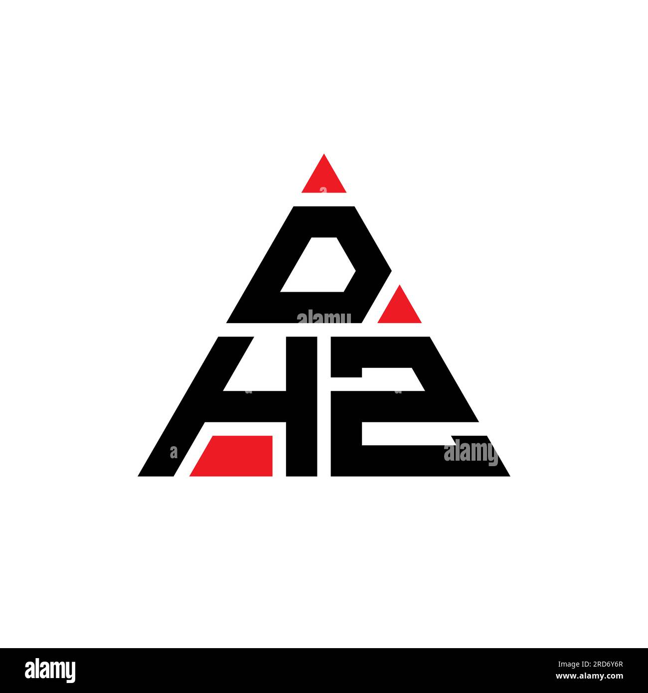 DHZ triangle letter logo design with triangle shape. DHZ triangle logo ...