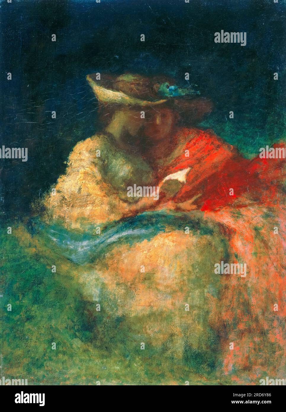 Robert Loftin Newman painting, The Letter, oil on canvas, before 1912 ...