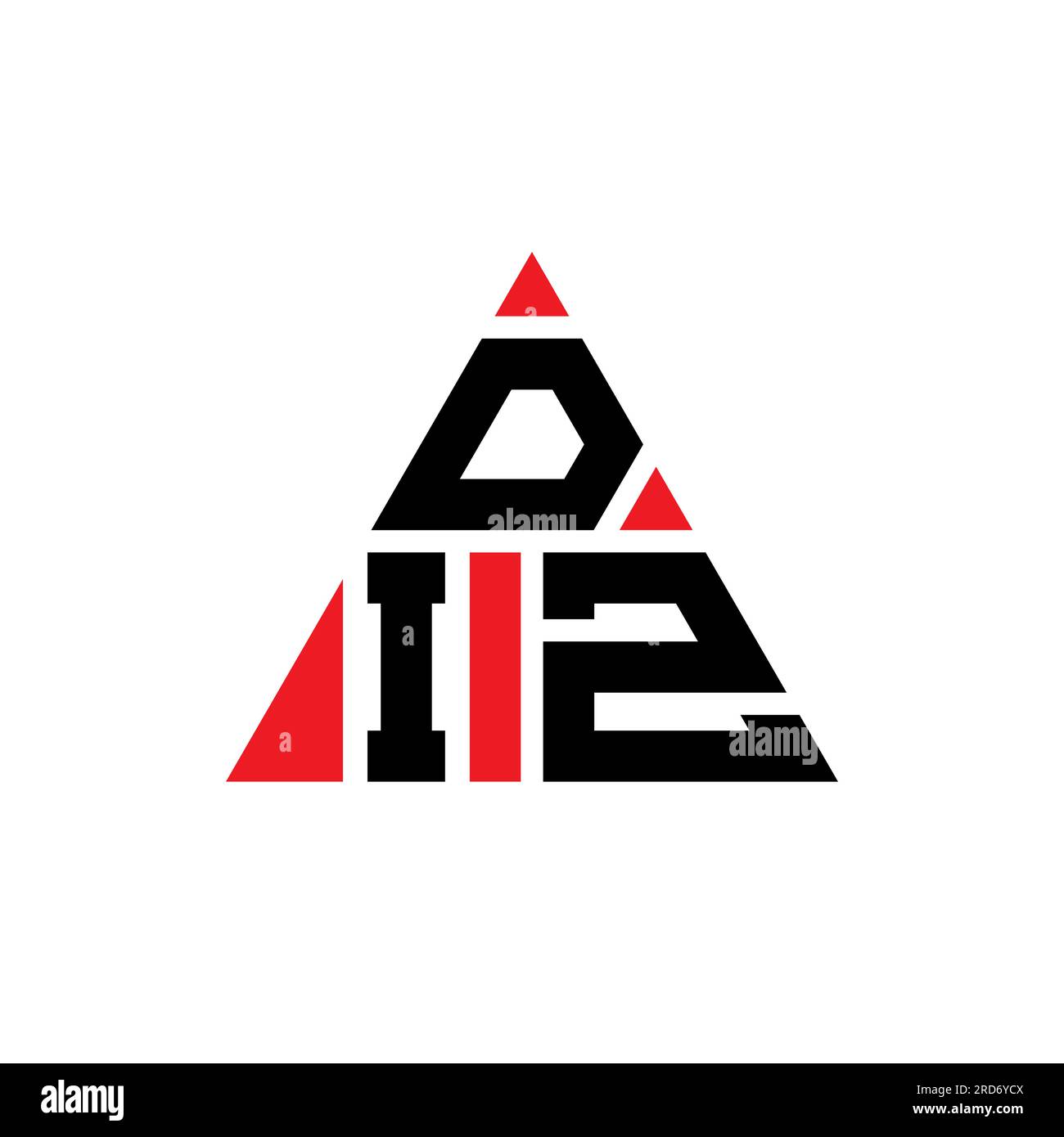 DIZ triangle letter logo design with triangle shape. DIZ triangle logo ...