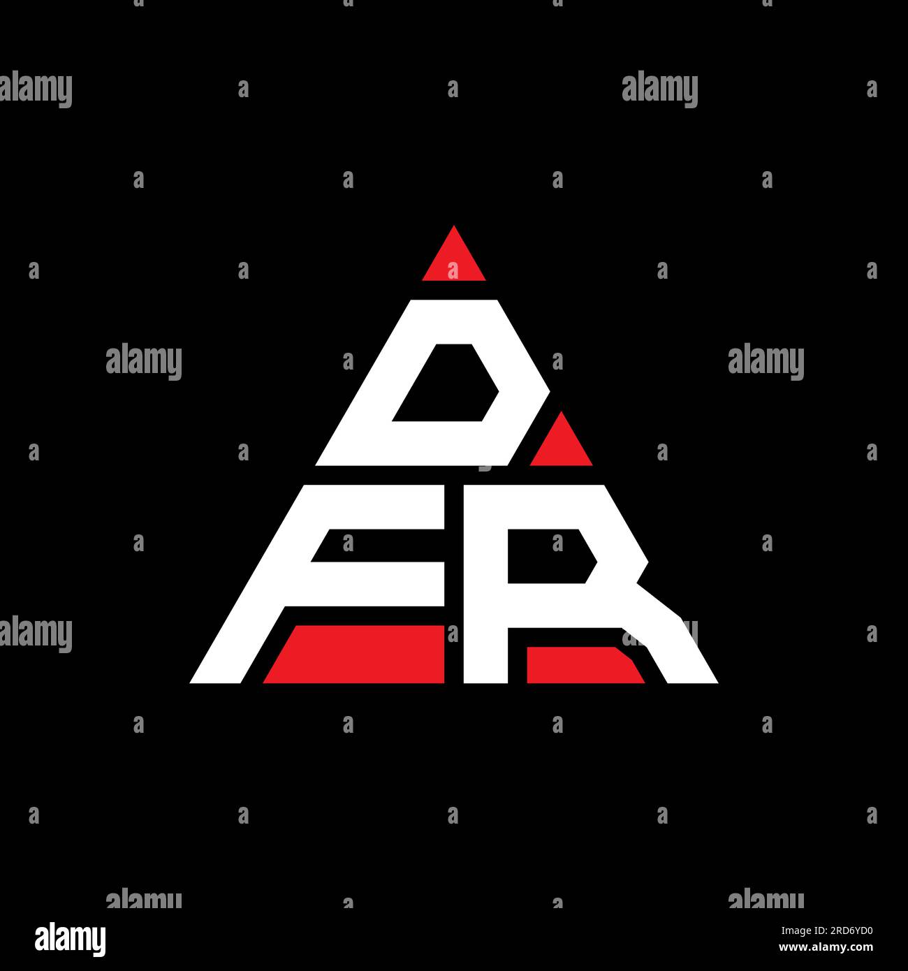 DFR triangle letter logo design with triangle shape. DFR triangle logo ...