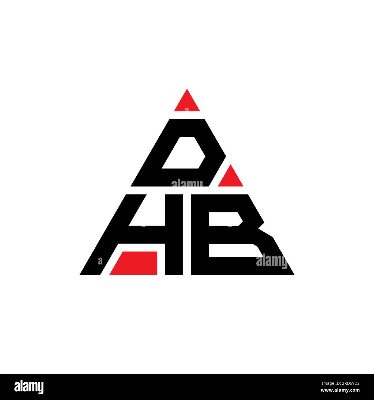 DHB triangle letter logo design with triangle shape. DHB triangle logo ...