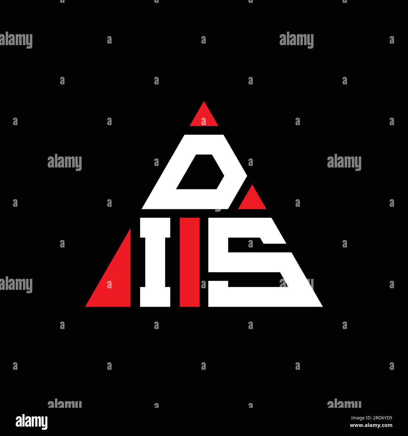 DIS triangle letter logo design with triangle shape. DIS triangle logo ...