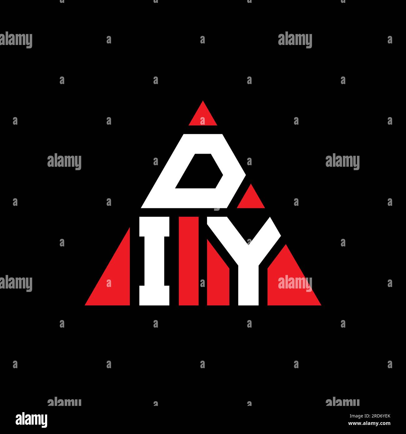 DIY triangle letter logo design with triangle shape. DIY triangle logo ...