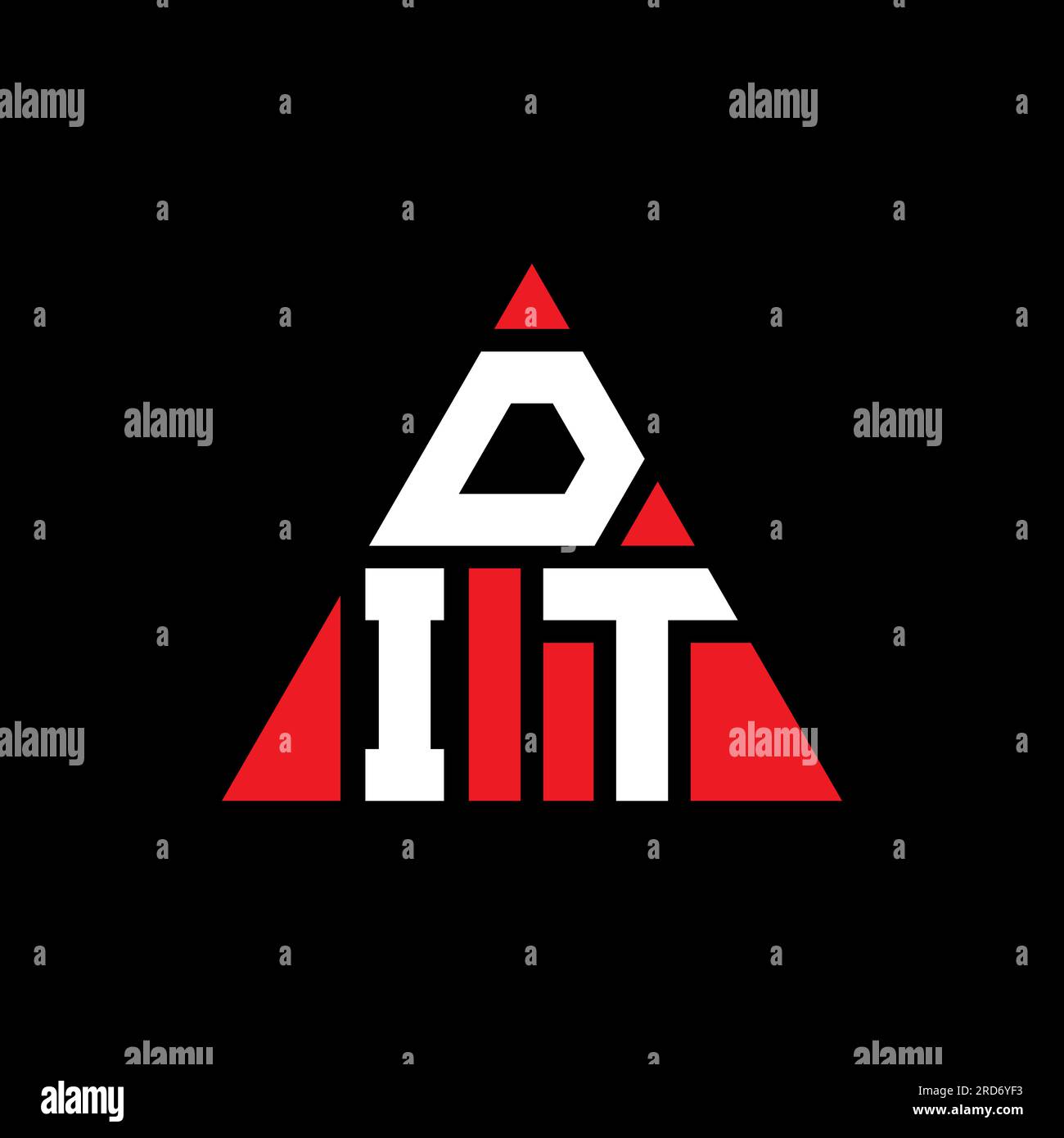 DIT triangle letter logo design with triangle shape. DIT triangle logo ...