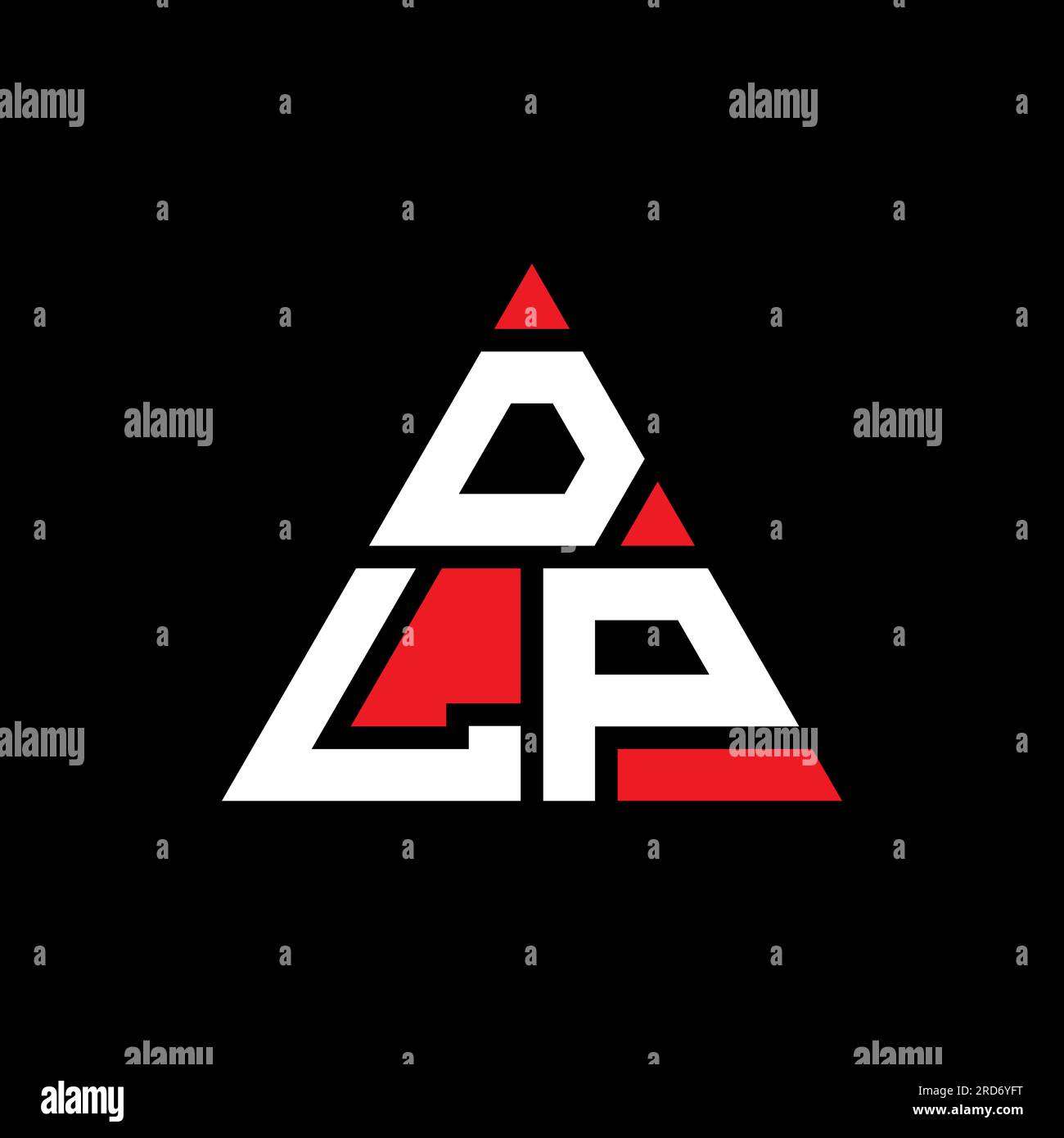 DLP triangle letter logo design with triangle shape. DLP triangle logo ...