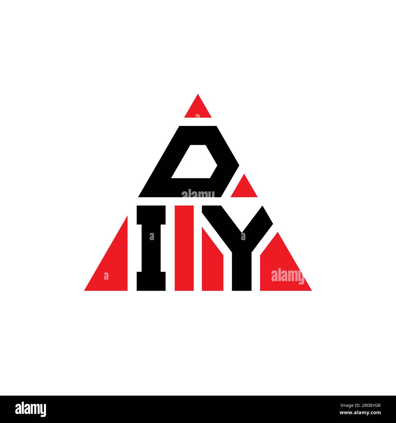 DIY triangle letter logo design with triangle shape. DIY triangle logo ...