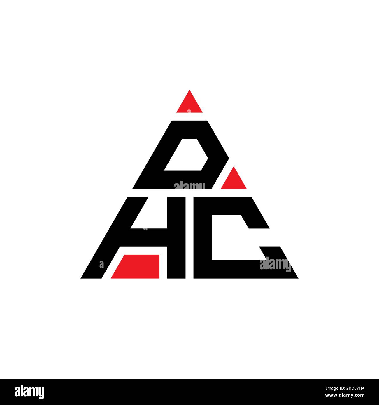 DHC triangle letter logo design with triangle shape. DHC triangle logo ...