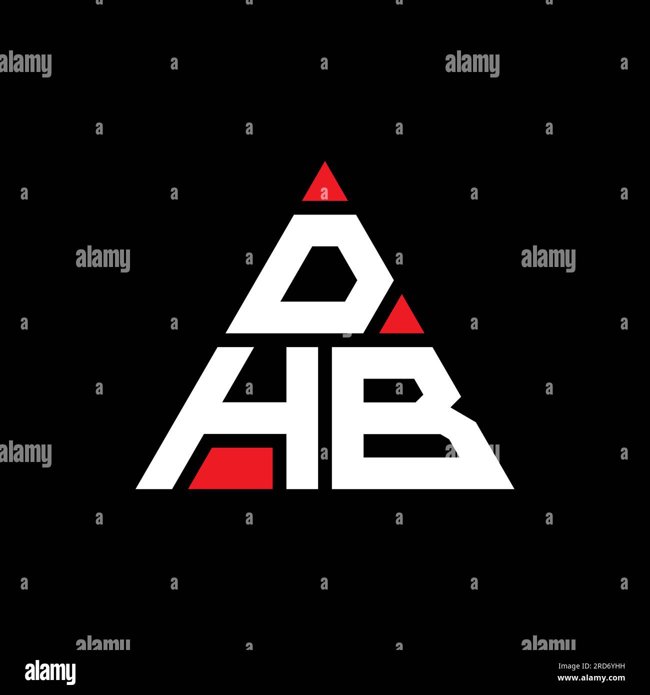 DHB triangle letter logo design with triangle shape. DHB triangle logo ...