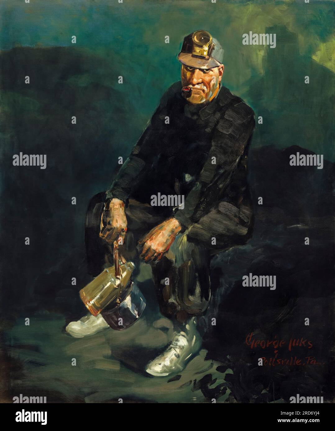 The Fire Boss, portrait painting in oil on canvas by George Luks, 1925 ...