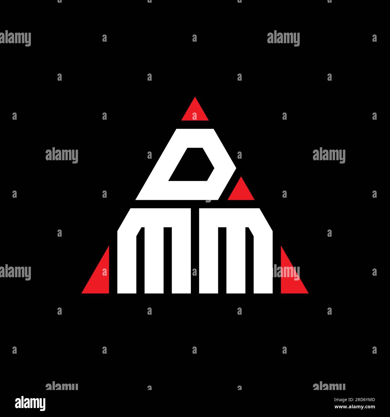 DMM triangle letter logo design with triangle shape. DMM triangle logo ...