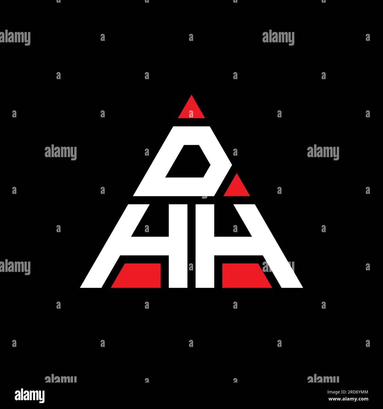 DHH triangle letter logo design with triangle shape. DHH triangle logo ...