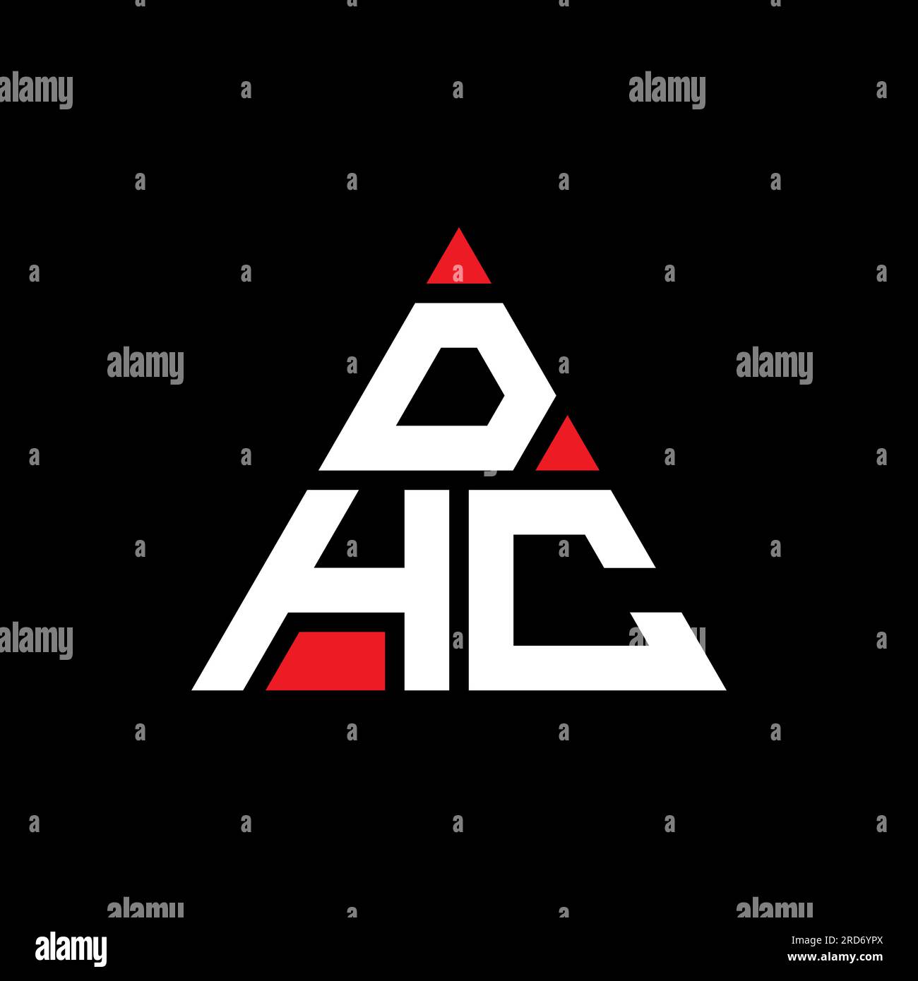 DHC triangle letter logo design with triangle shape. DHC triangle logo ...