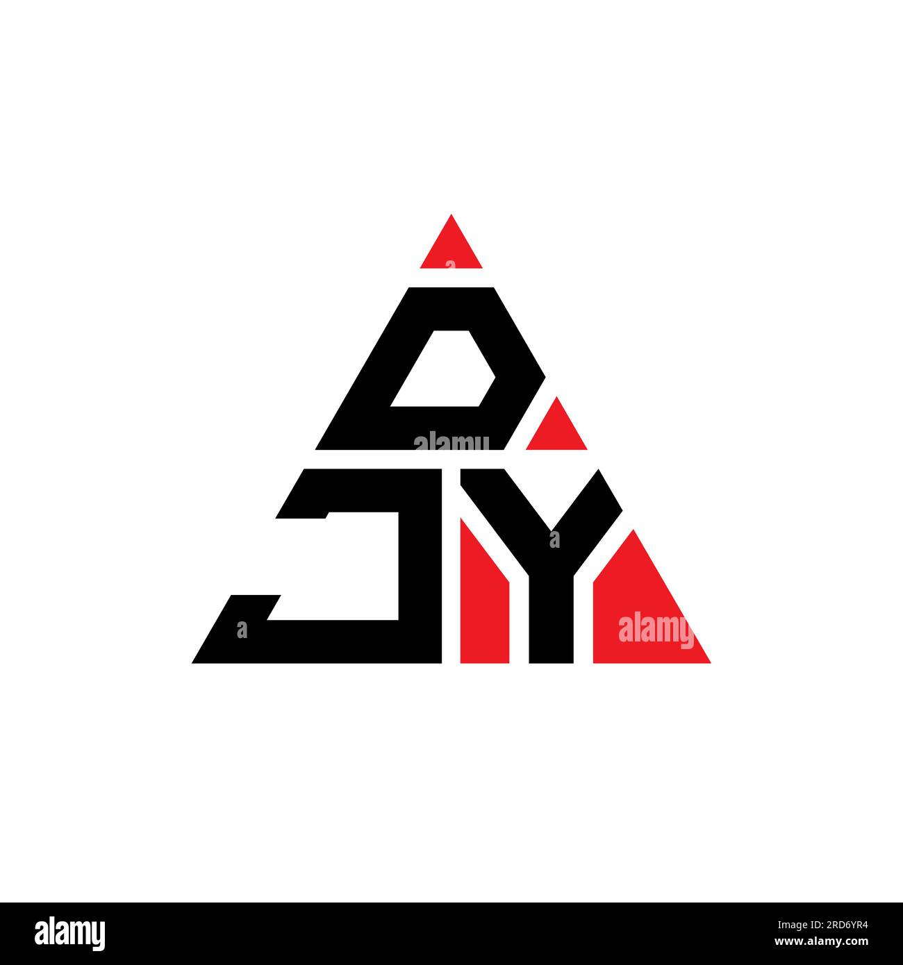 DJY triangle letter logo design with triangle shape. DJY triangle logo ...