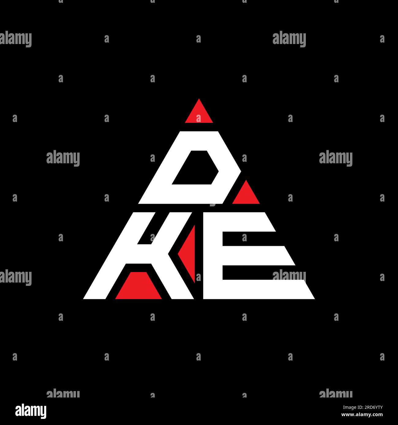 DKE triangle letter logo design with triangle shape. DKE triangle logo ...