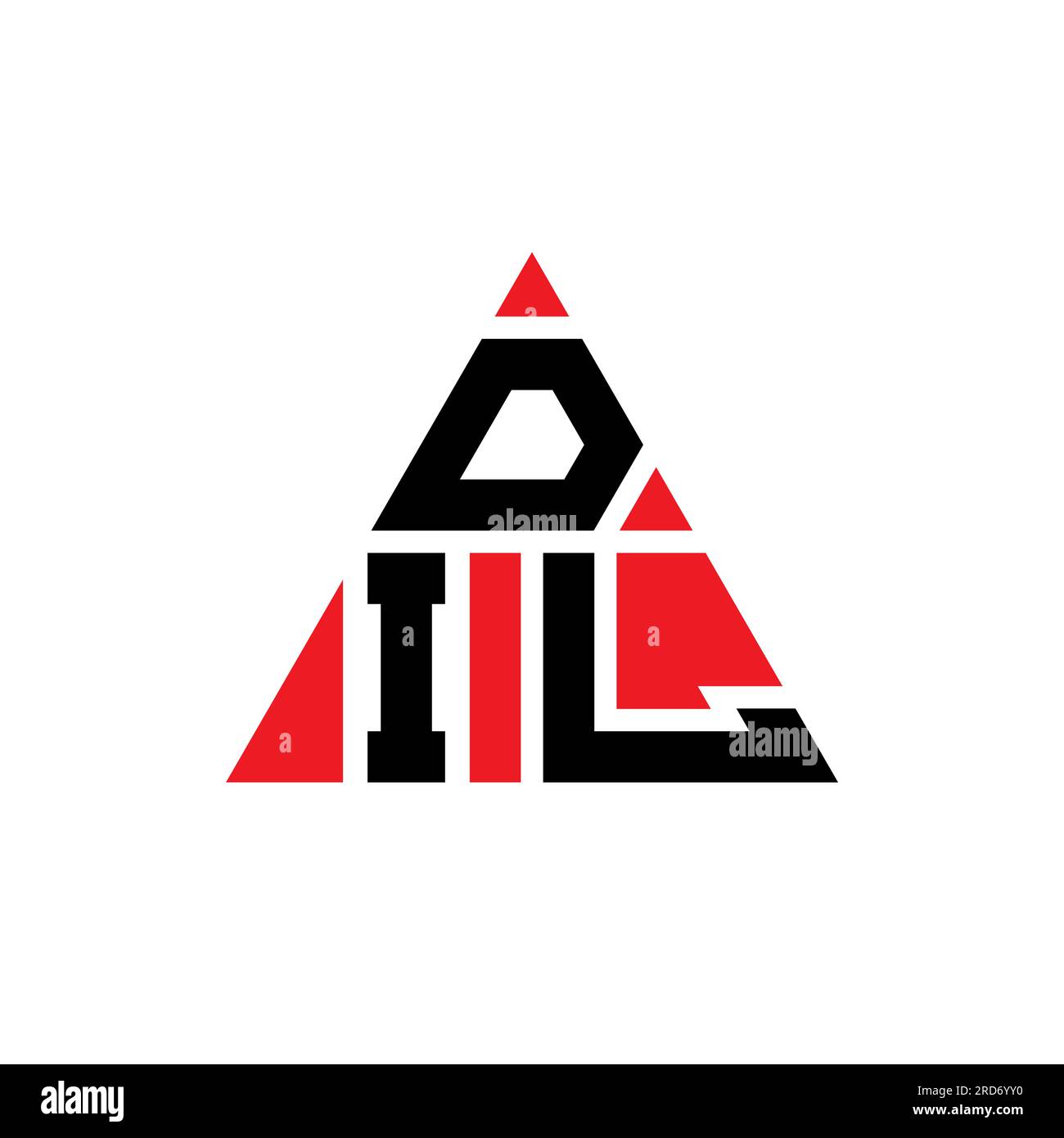 DIL triangle letter logo design with triangle shape. DIL triangle logo ...