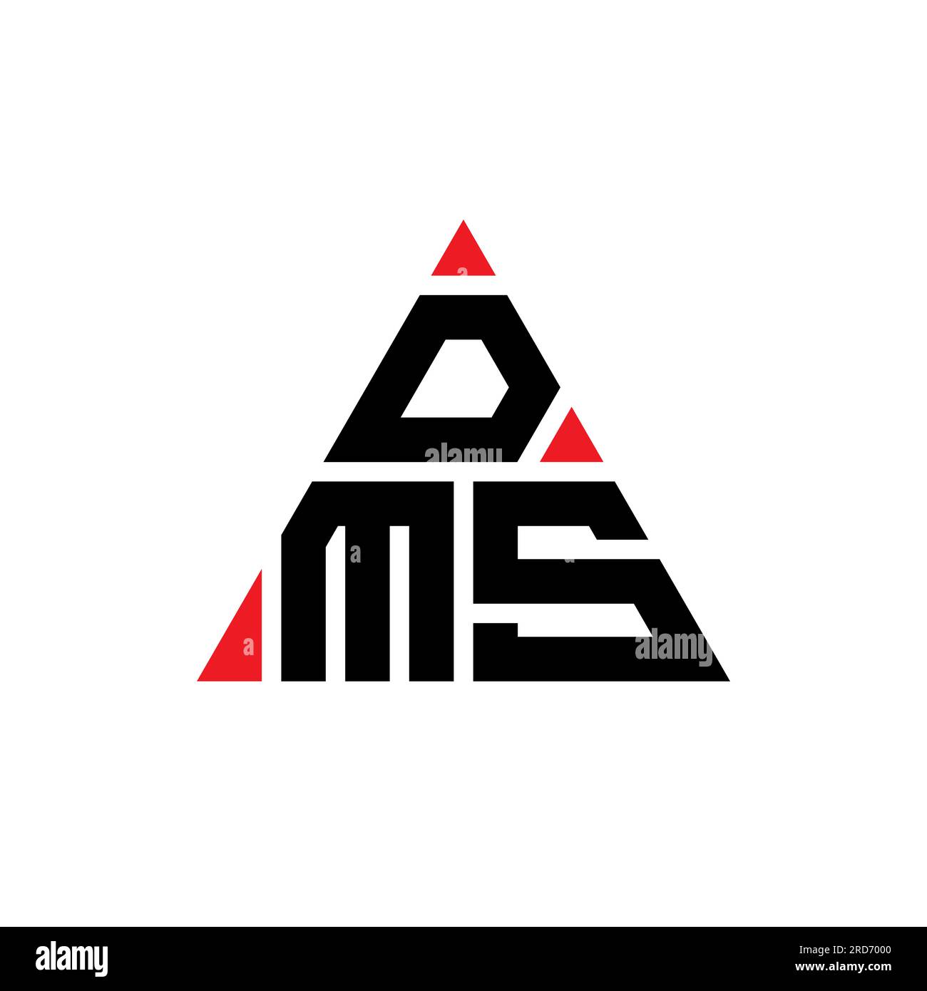 DMS triangle letter logo design with triangle shape. DMS triangle logo ...