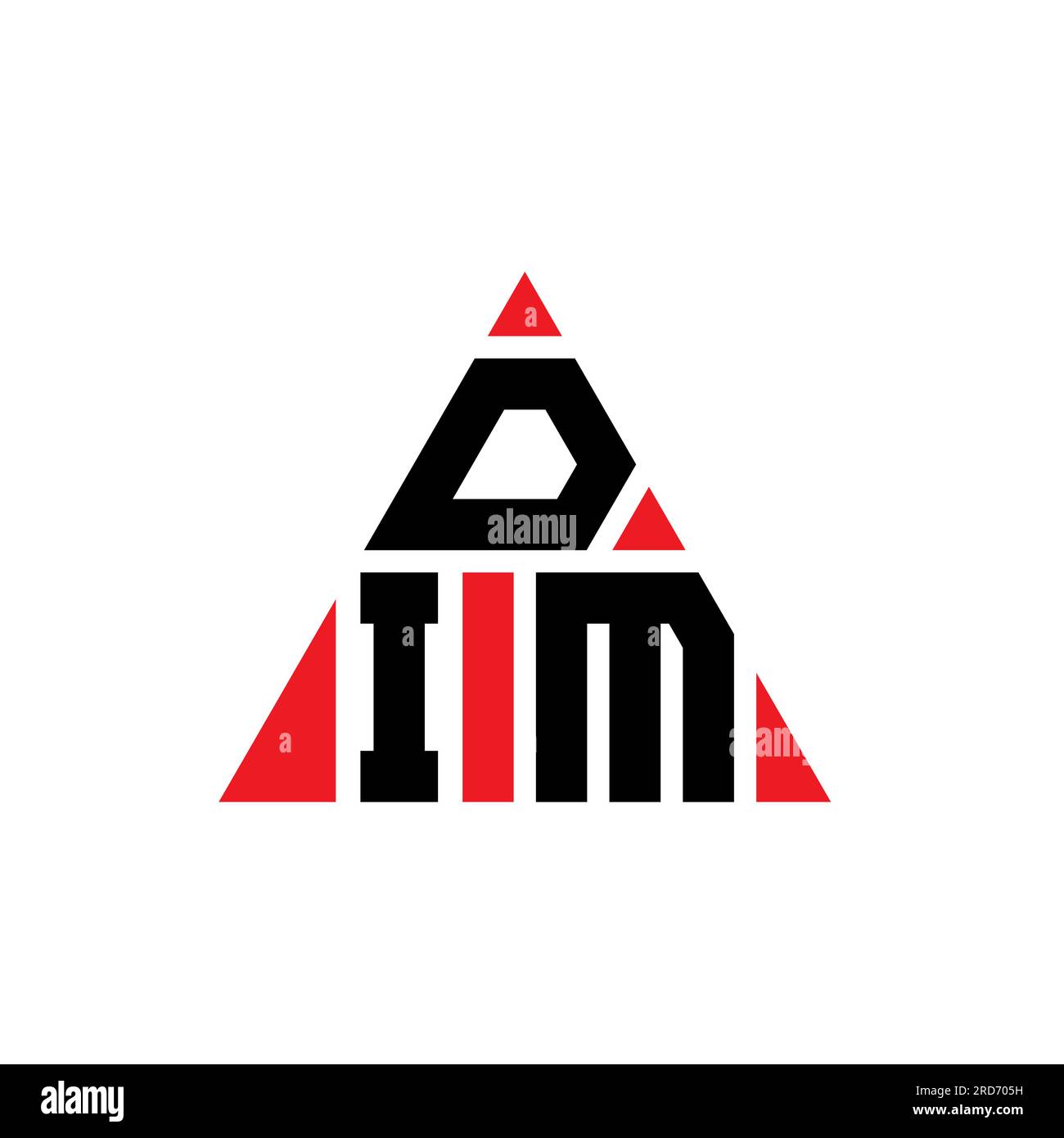 DIM triangle letter logo design with triangle shape. DIM triangle logo ...