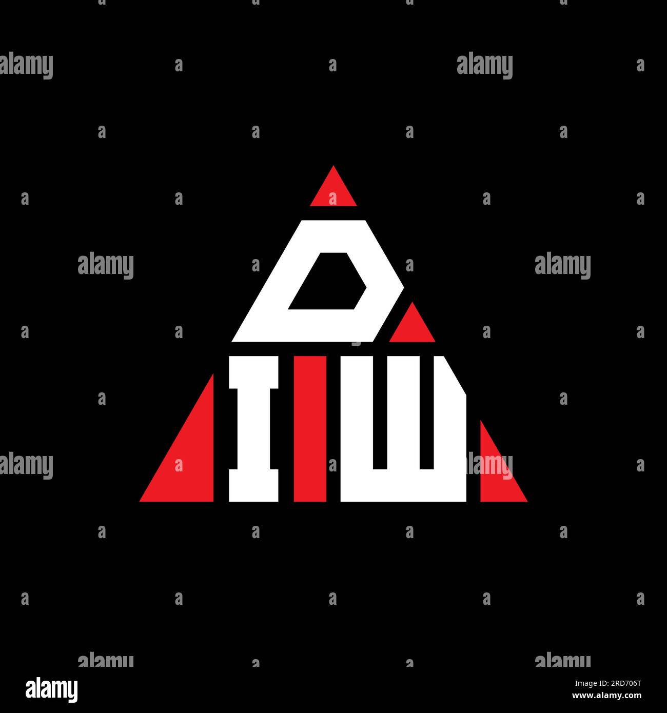 DIW triangle letter logo design with triangle shape. DIW triangle logo ...