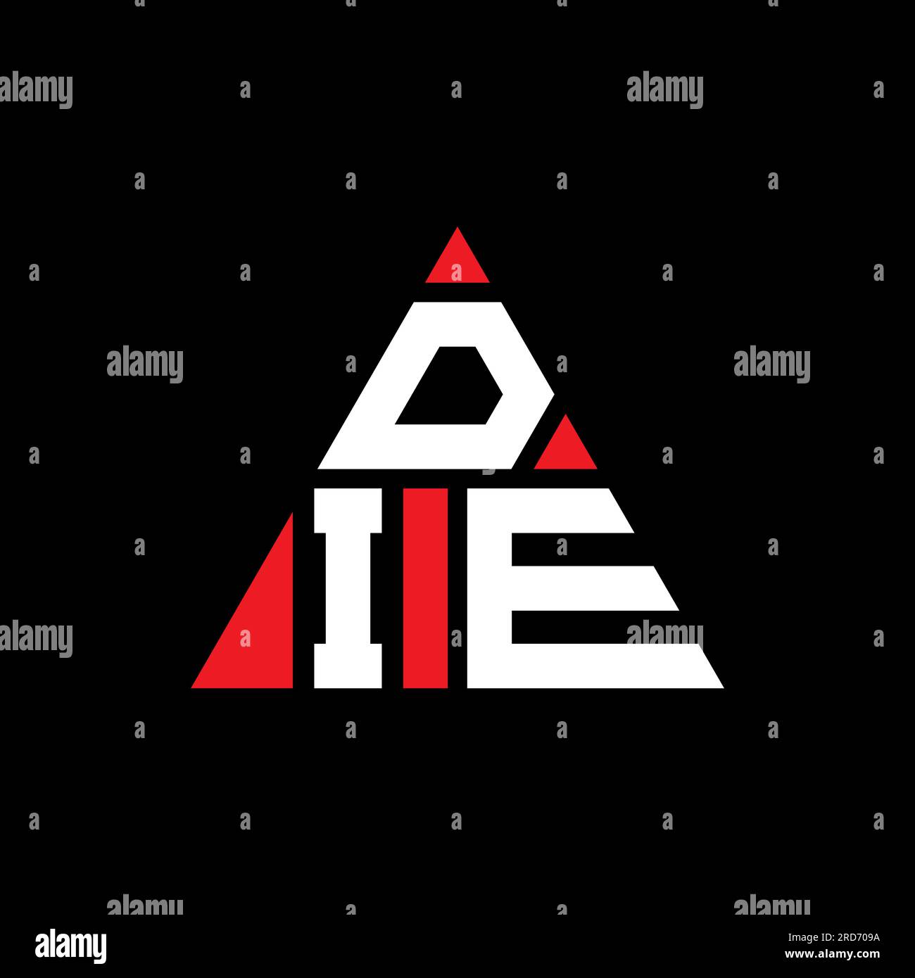 DIE triangle letter logo design with triangle shape. DIE triangle logo ...