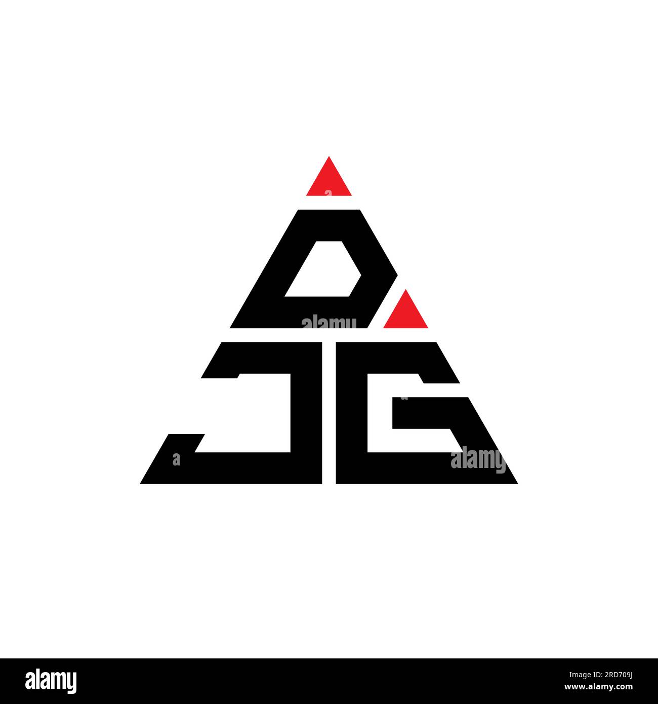 DJG triangle letter logo design with triangle shape. DJG triangle logo ...