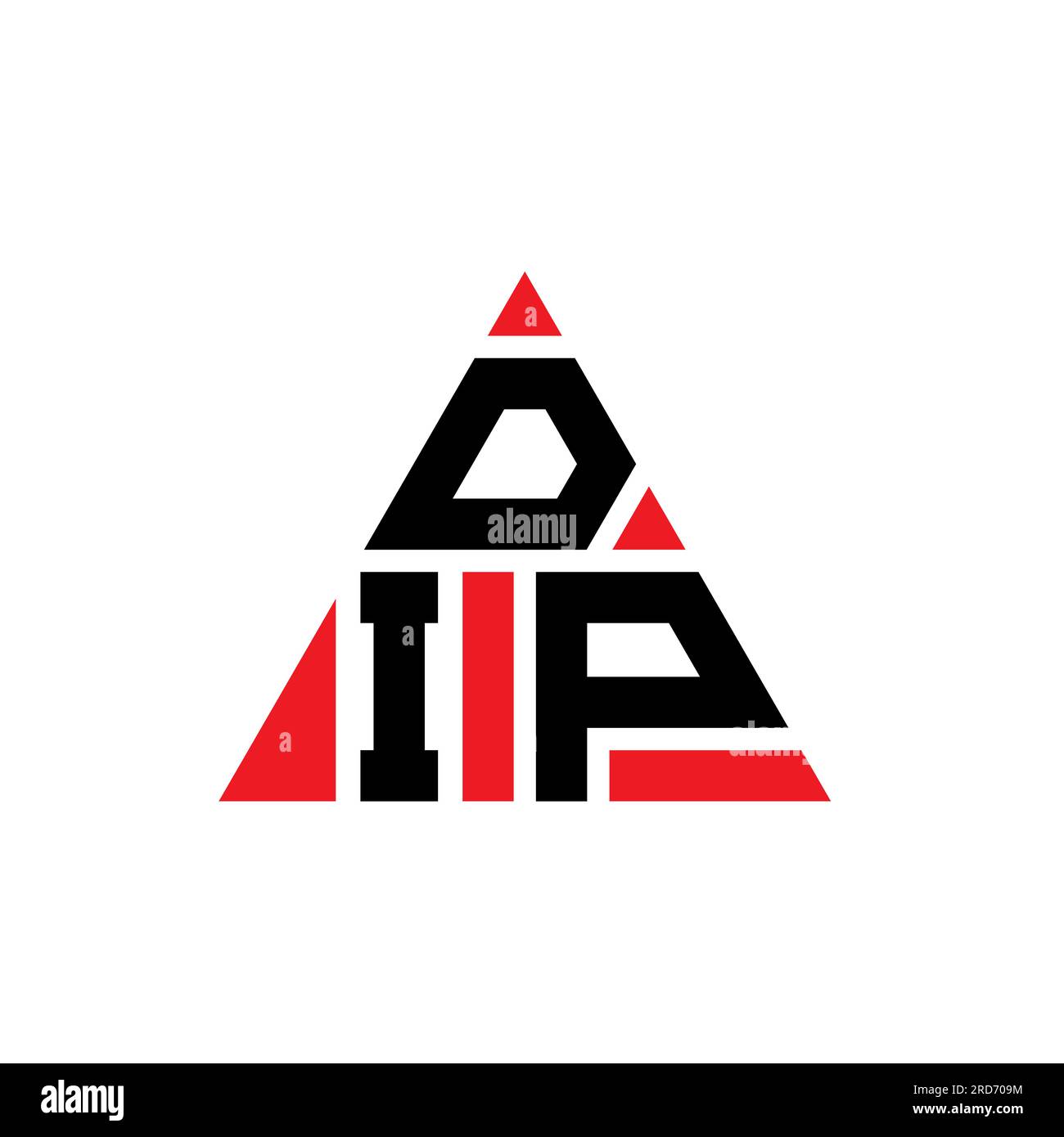 DIP triangle letter logo design with triangle shape. DIP triangle logo ...