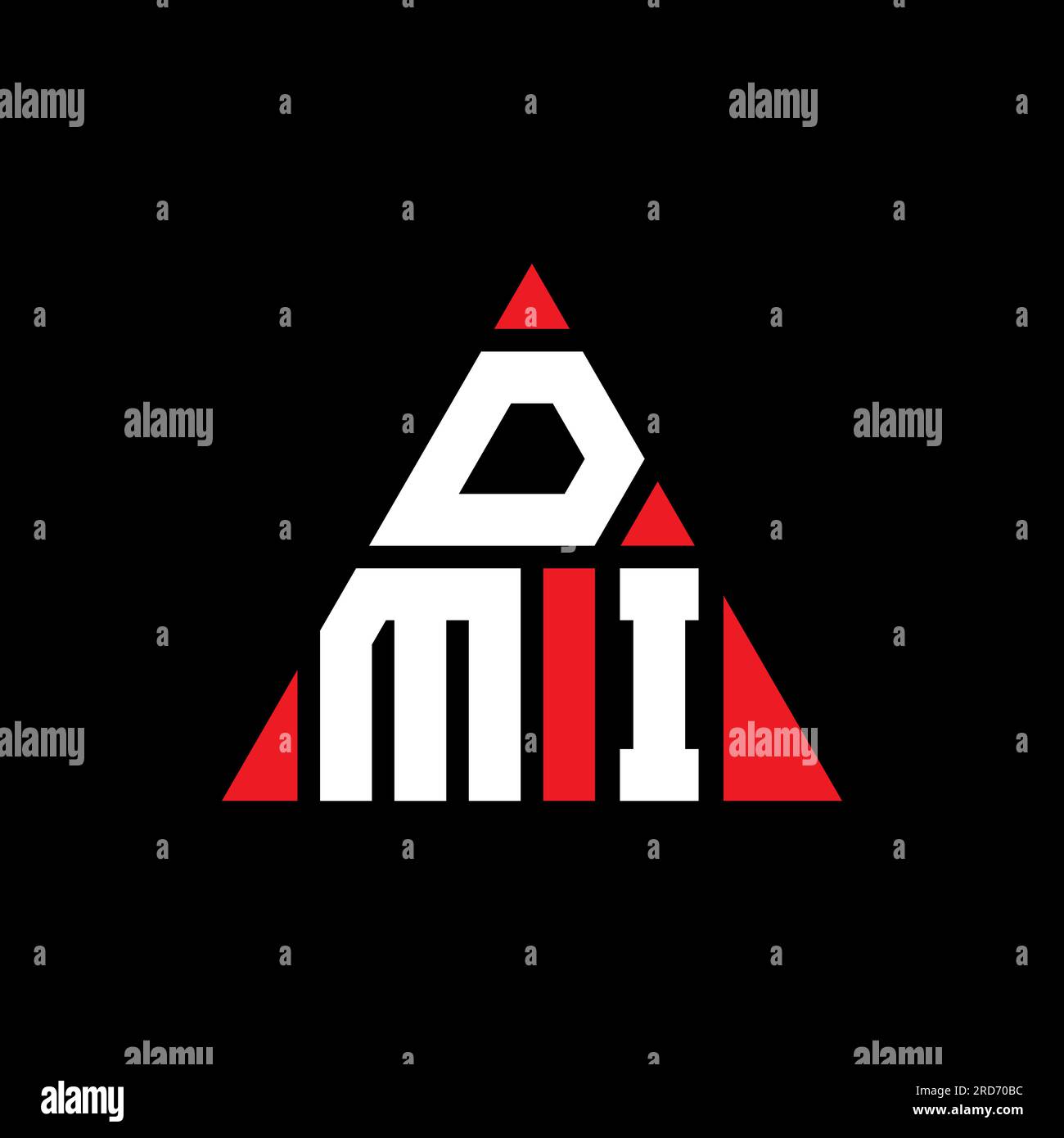 DMI triangle letter logo design with triangle shape. DMI triangle logo ...
