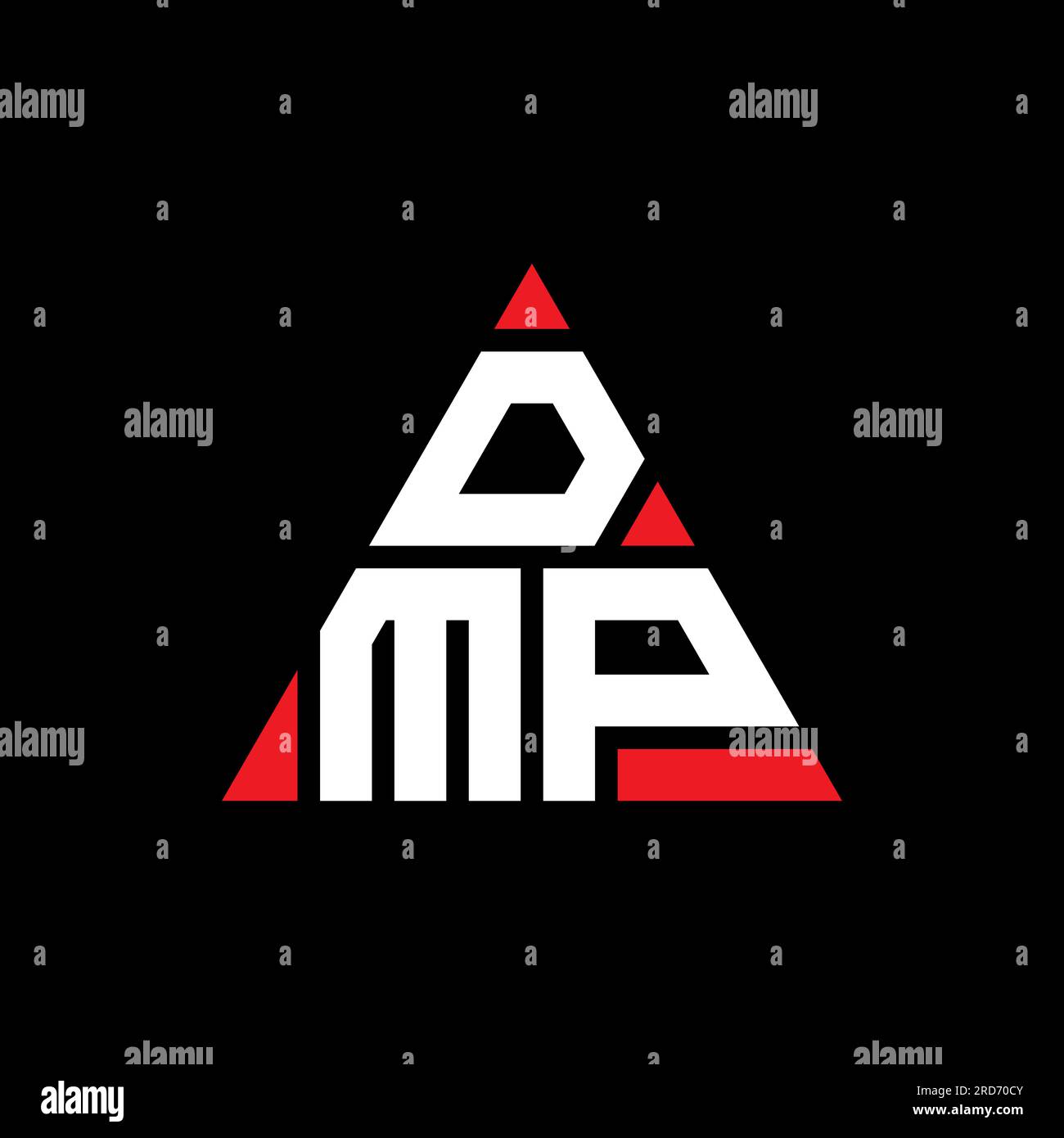 DMP triangle letter logo design with triangle shape. DMP triangle logo ...