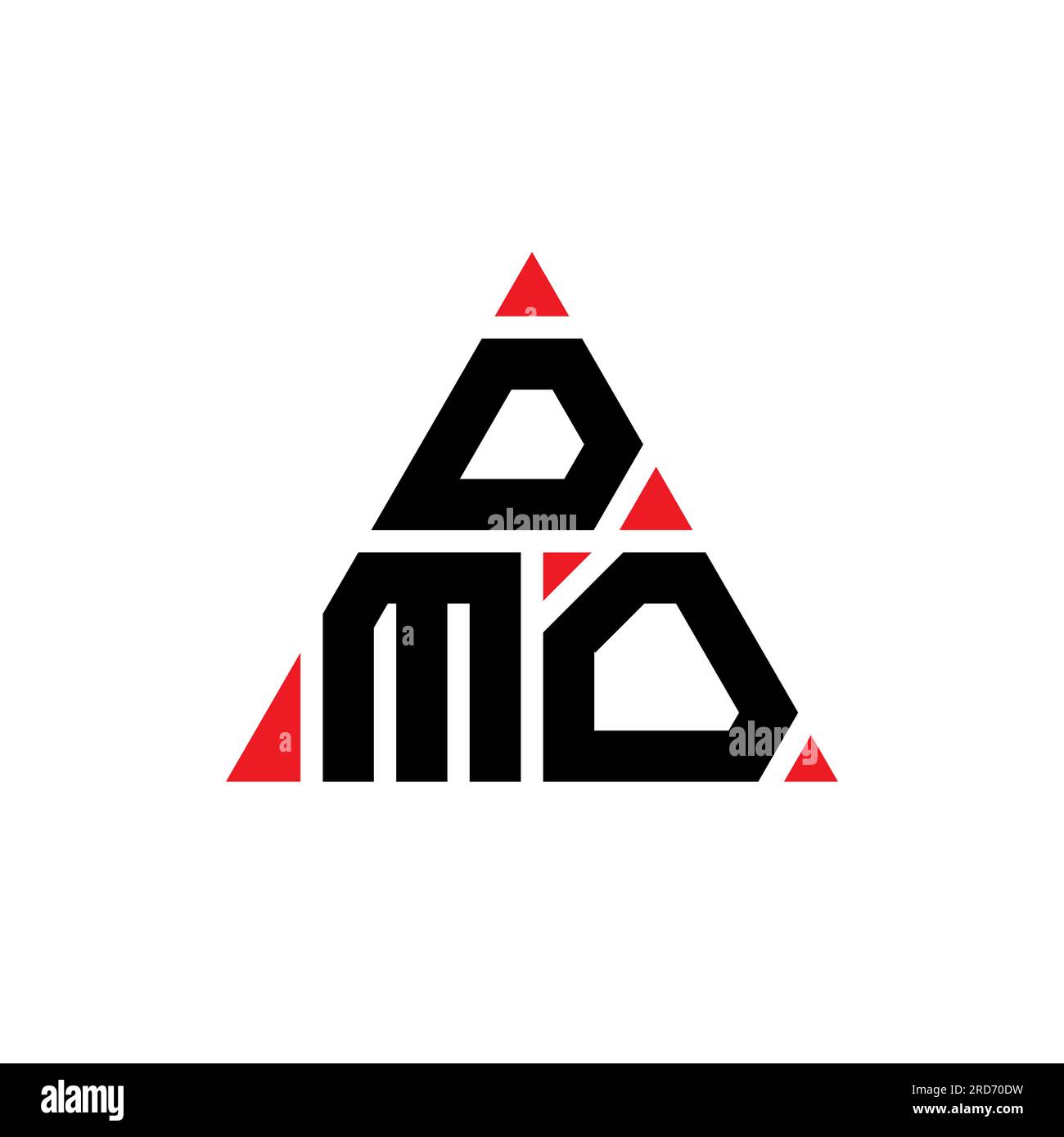 DMO triangle letter logo design with triangle shape. DMO triangle logo ...