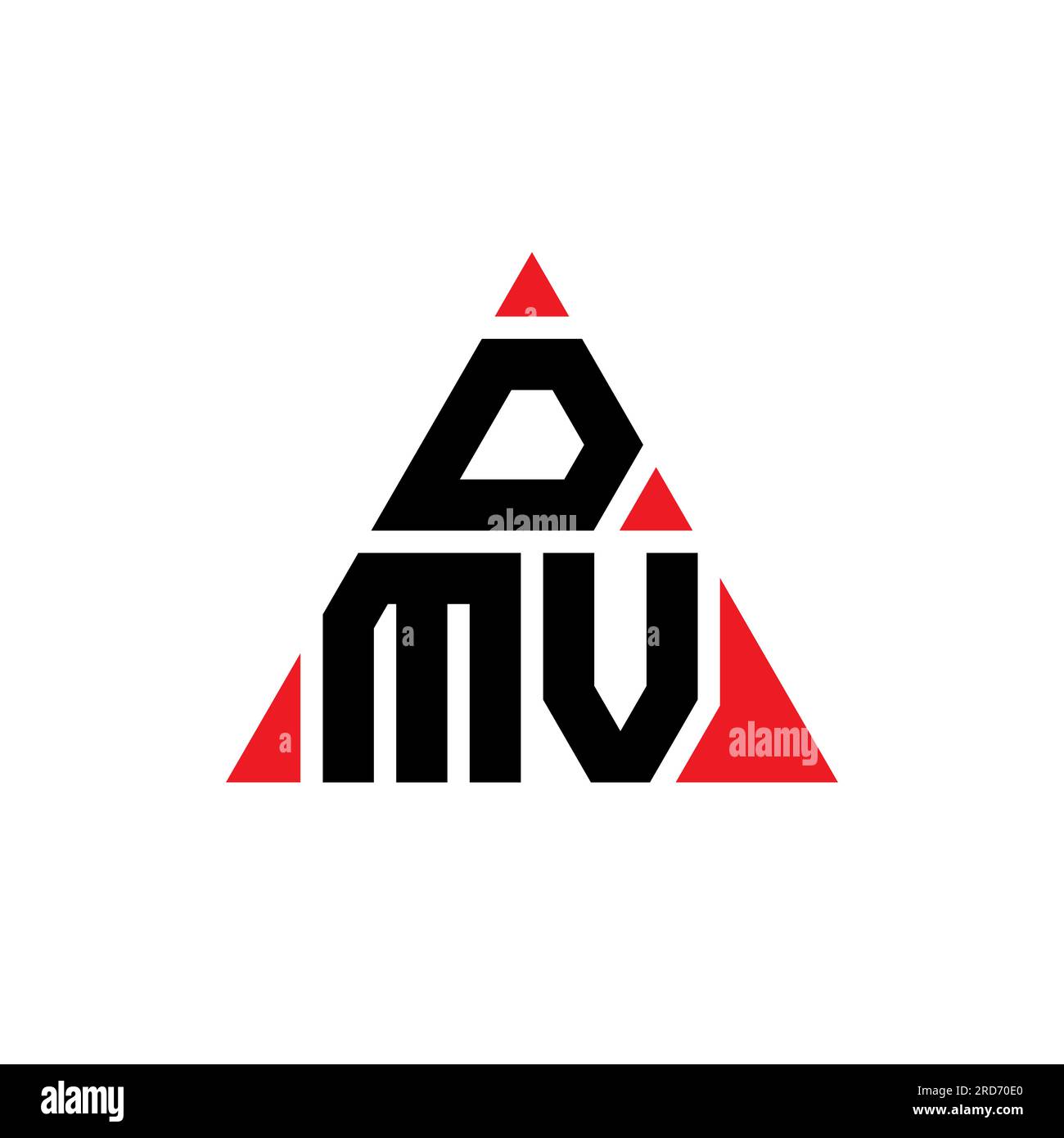 DMV triangle letter logo design with triangle shape. DMV triangle logo ...