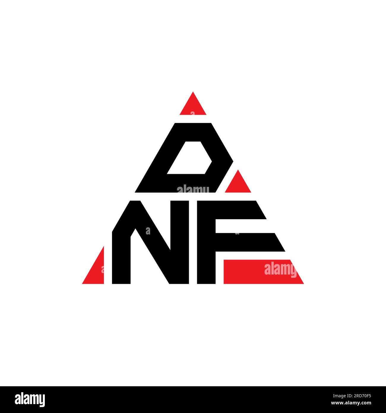 DNF triangle letter logo design with triangle shape. DNF triangle logo ...