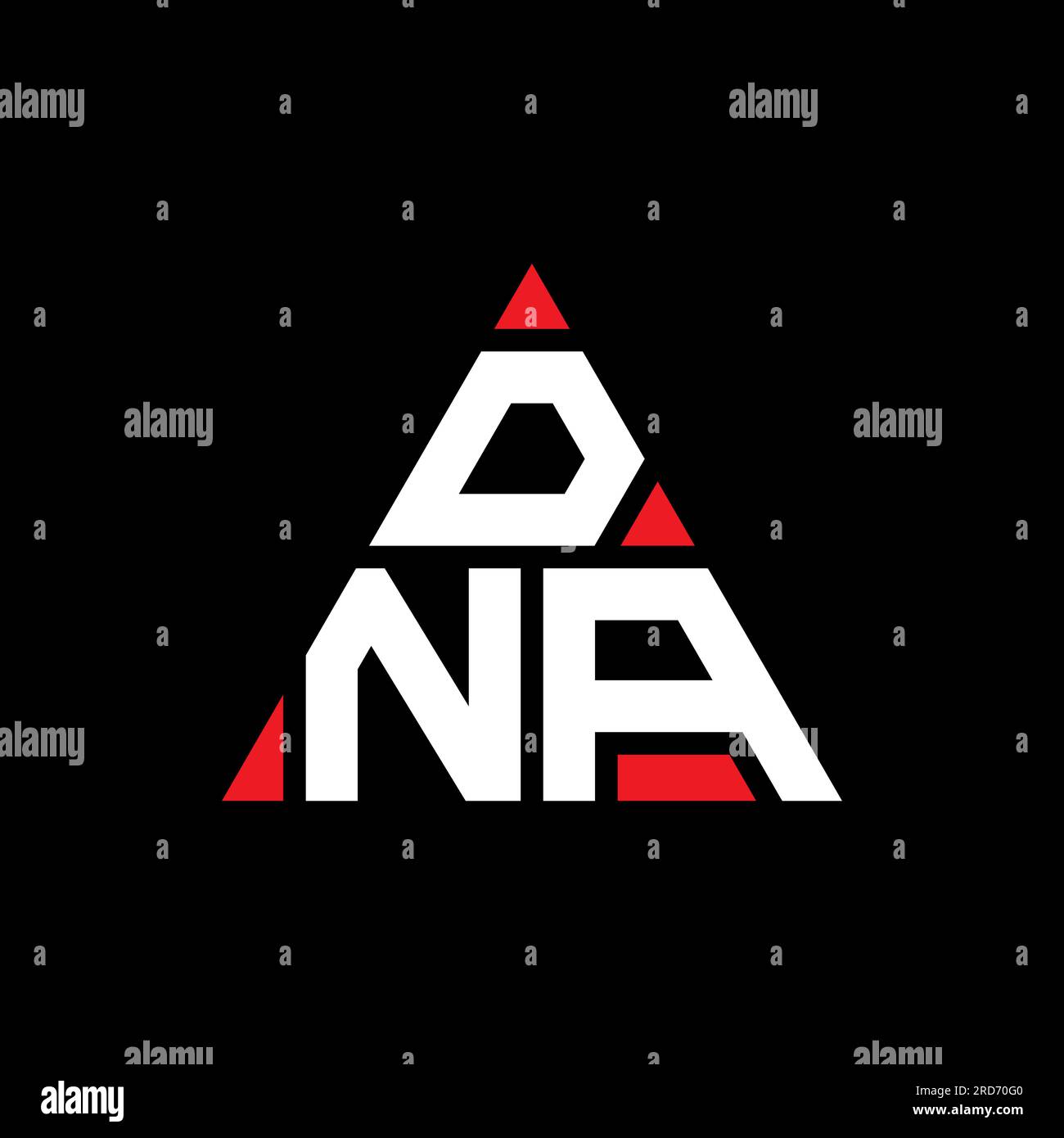 DNA triangle letter logo design with triangle shape. DNA triangle logo ...