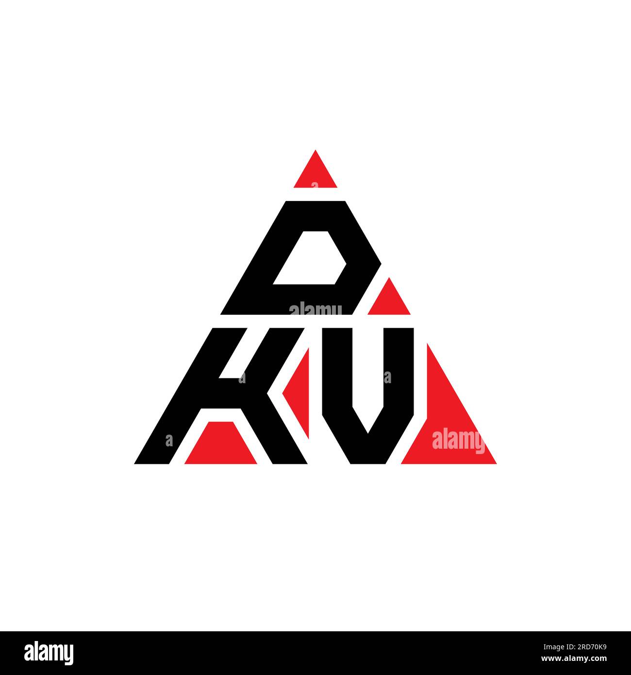 DKV triangle letter logo design with triangle shape. DKV triangle logo ...