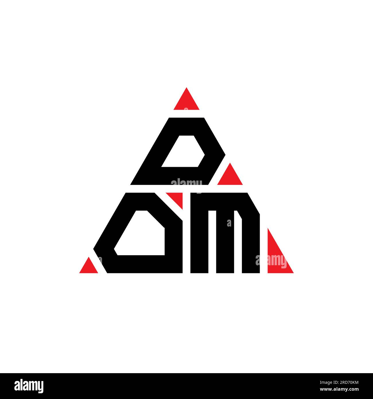 DOM triangle letter logo design with triangle shape. DOM triangle logo ...