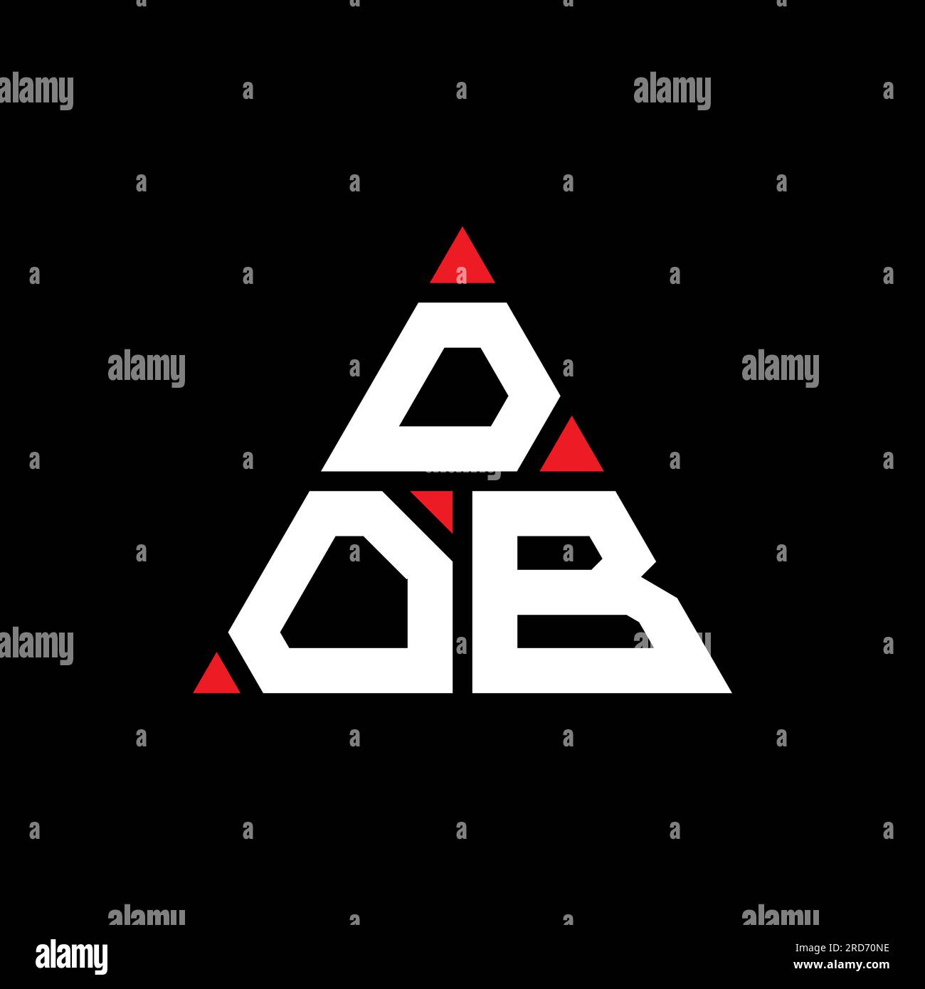 Dob Triangle Letter Logo Design With Triangle Shape Dob Triangle Logo Design Monogram Dob