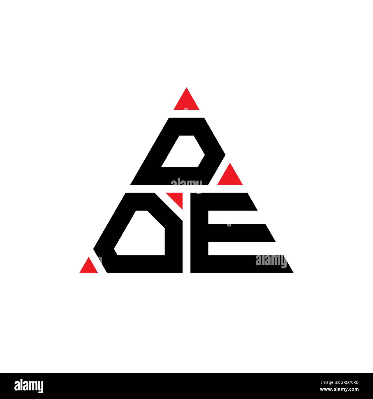 DOE triangle letter logo design with triangle shape. DOE triangle logo ...